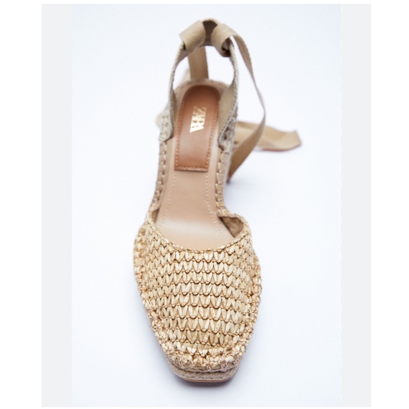 Zara | Shoes | Zara Tied Raffia Wedges | Poshmark